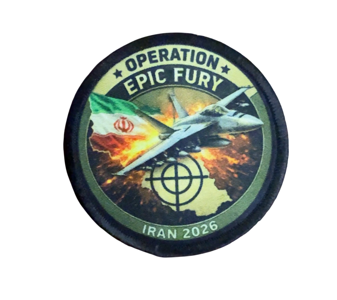 Operation Epic Fury – Iran Conflict Morale Patches in Tactical Gear ...