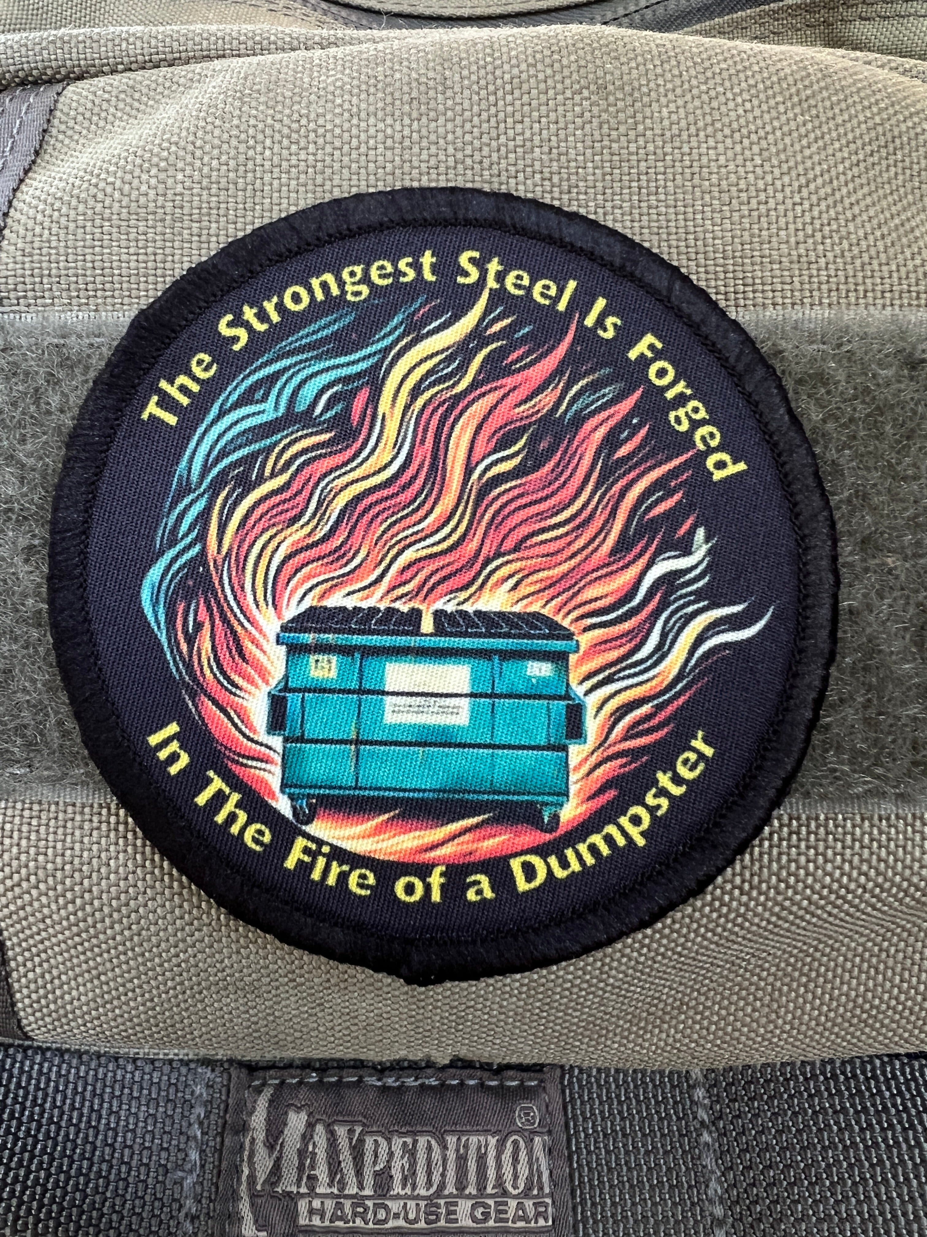 Embrace the Chaos with the Dumpster Fire Morale Patch by Redheaded Pro ...