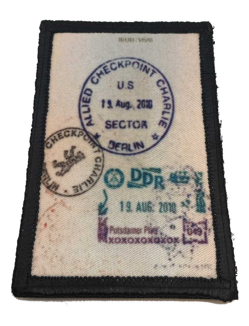 Checkpoint Charlie Passport Stamp Morale Patch – Redheaded Productions