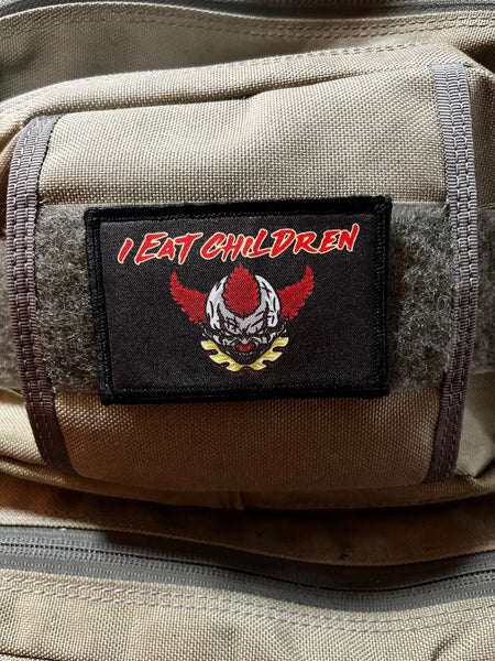 I Eat Children Clown Morale Patch | Custom Velcro Morale Patches