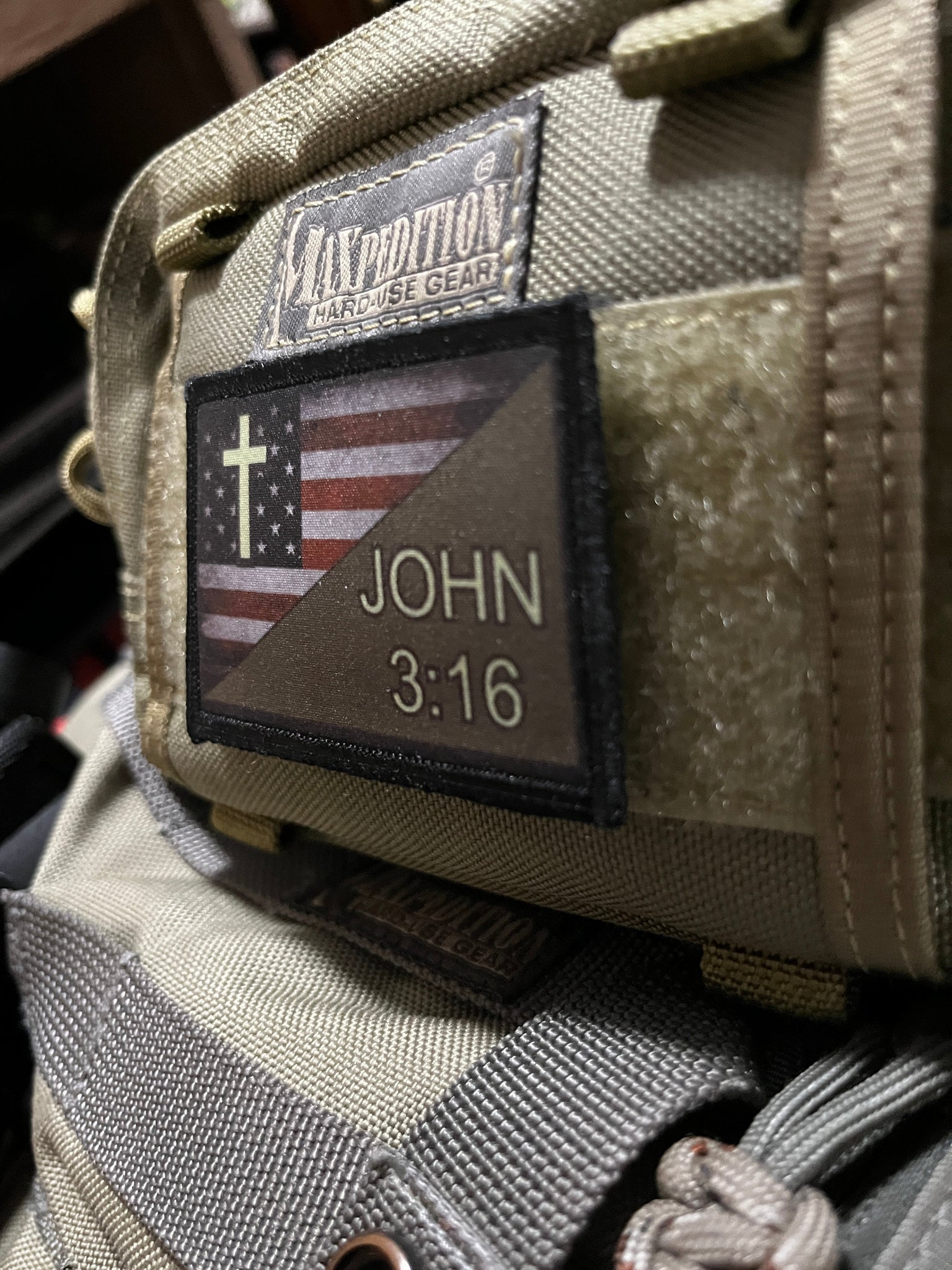 John 3:16 USA Flag Morale Patch | Custom Velcro Morale Patches