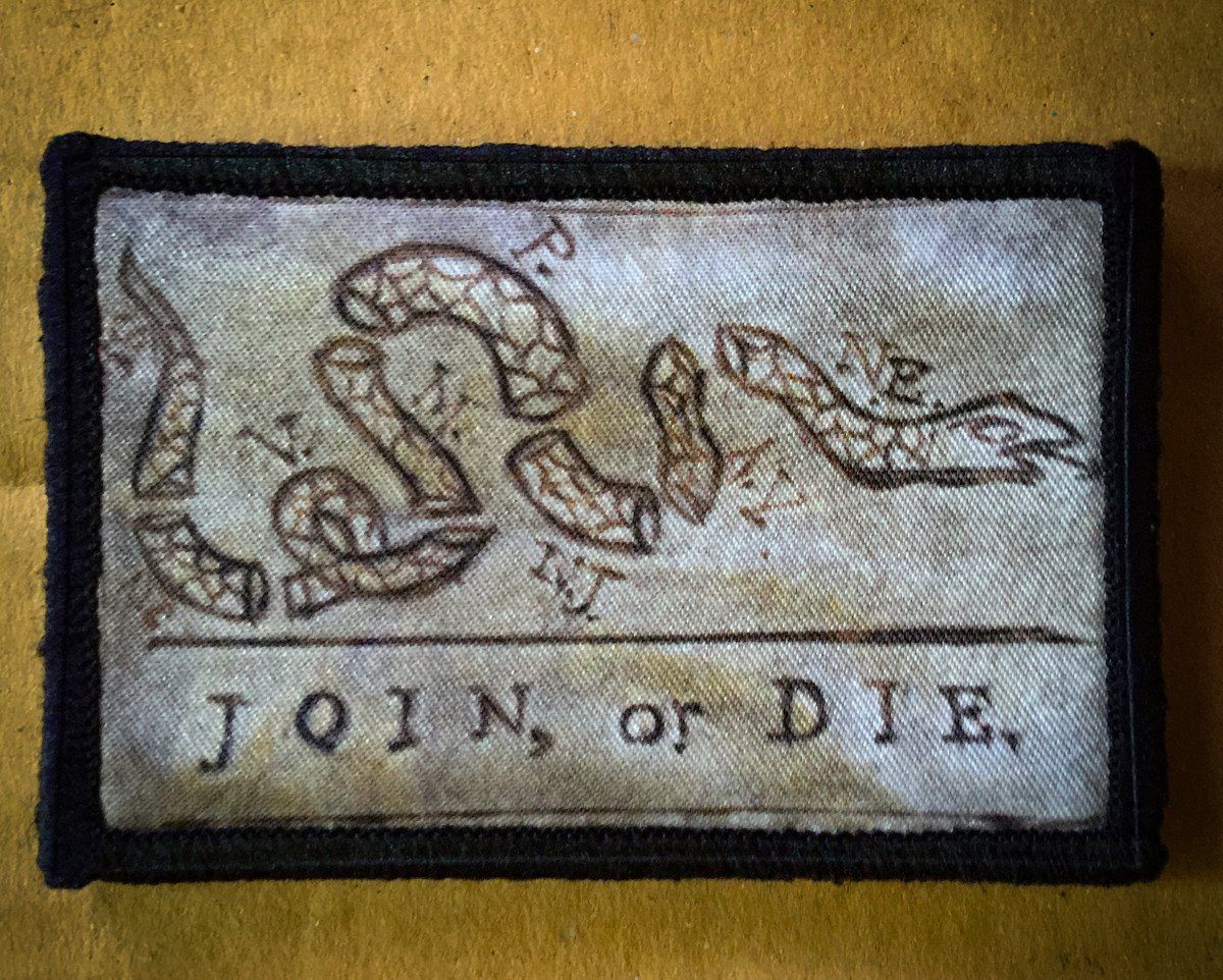 Join or Die' Flag Morale Patch – Redheaded Productions