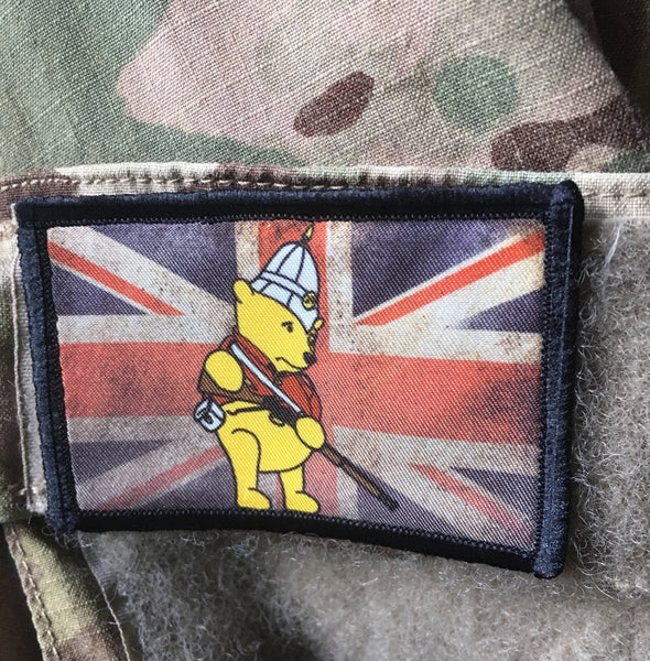 Union Jack Winnie the Pooh with Martini Henry Morale Patch | Custom ...