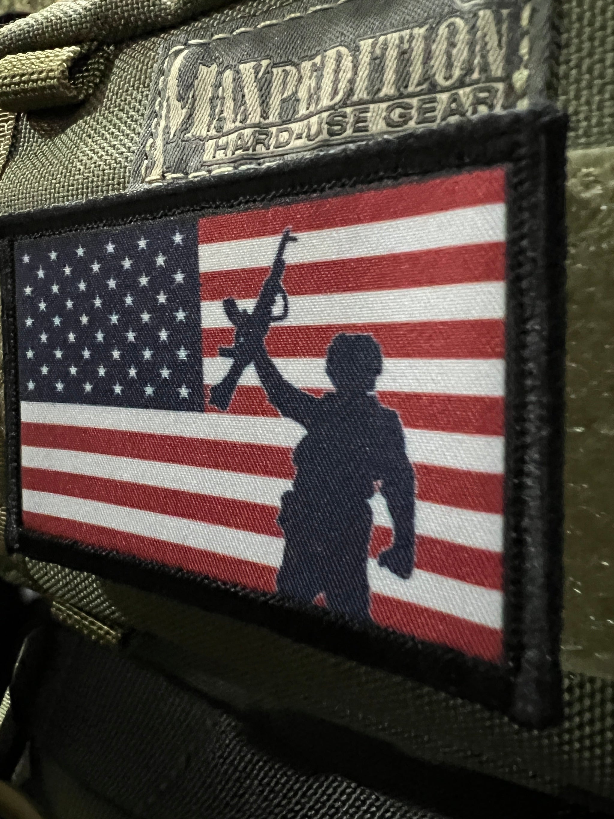 USA Flag Red Dawn Wolverines Ukraine Morale Patch – Redheaded Productions