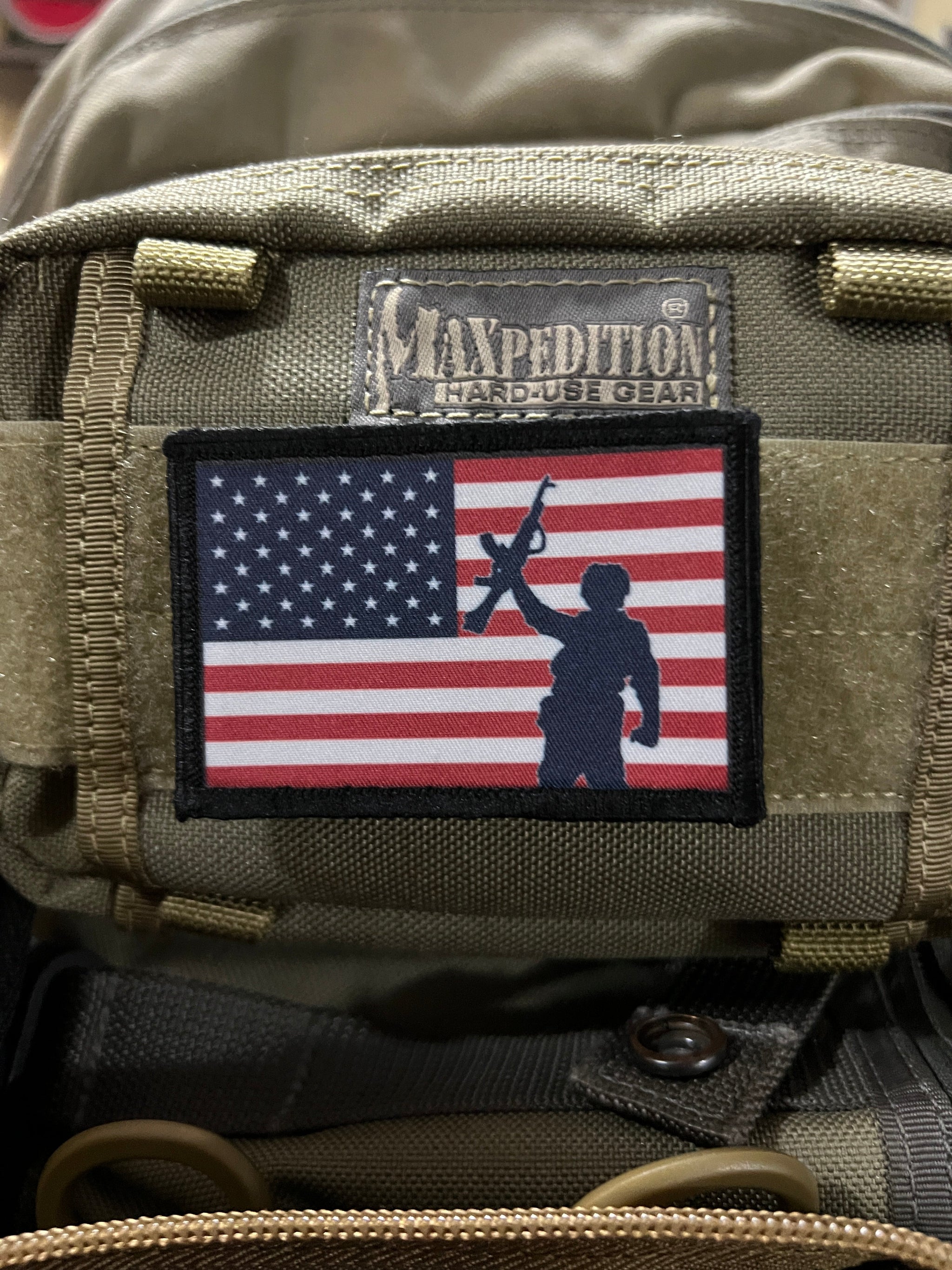 USA Flag Red Dawn Wolverines Ukraine Morale Patch – Redheaded Productions